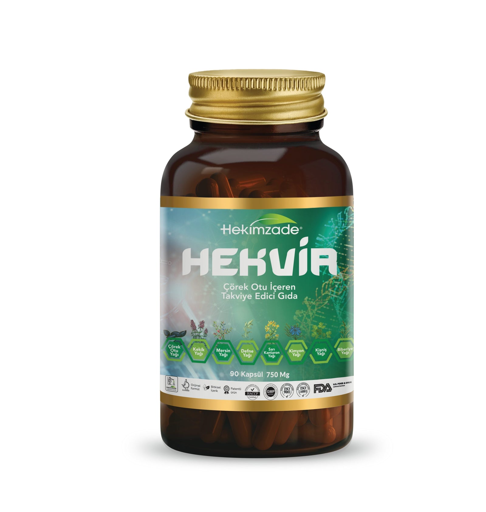 HEKVİR 90 KAPSÜL 750mg - Timokinon İçeren Takviye Edici Gıda